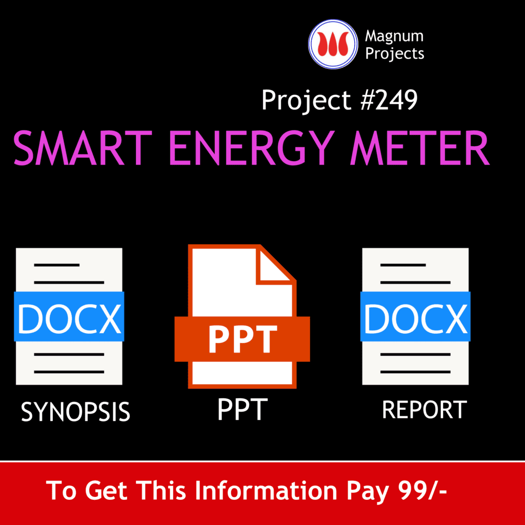 Smart Energy Meter Projects For Final Year Engineering Students ...